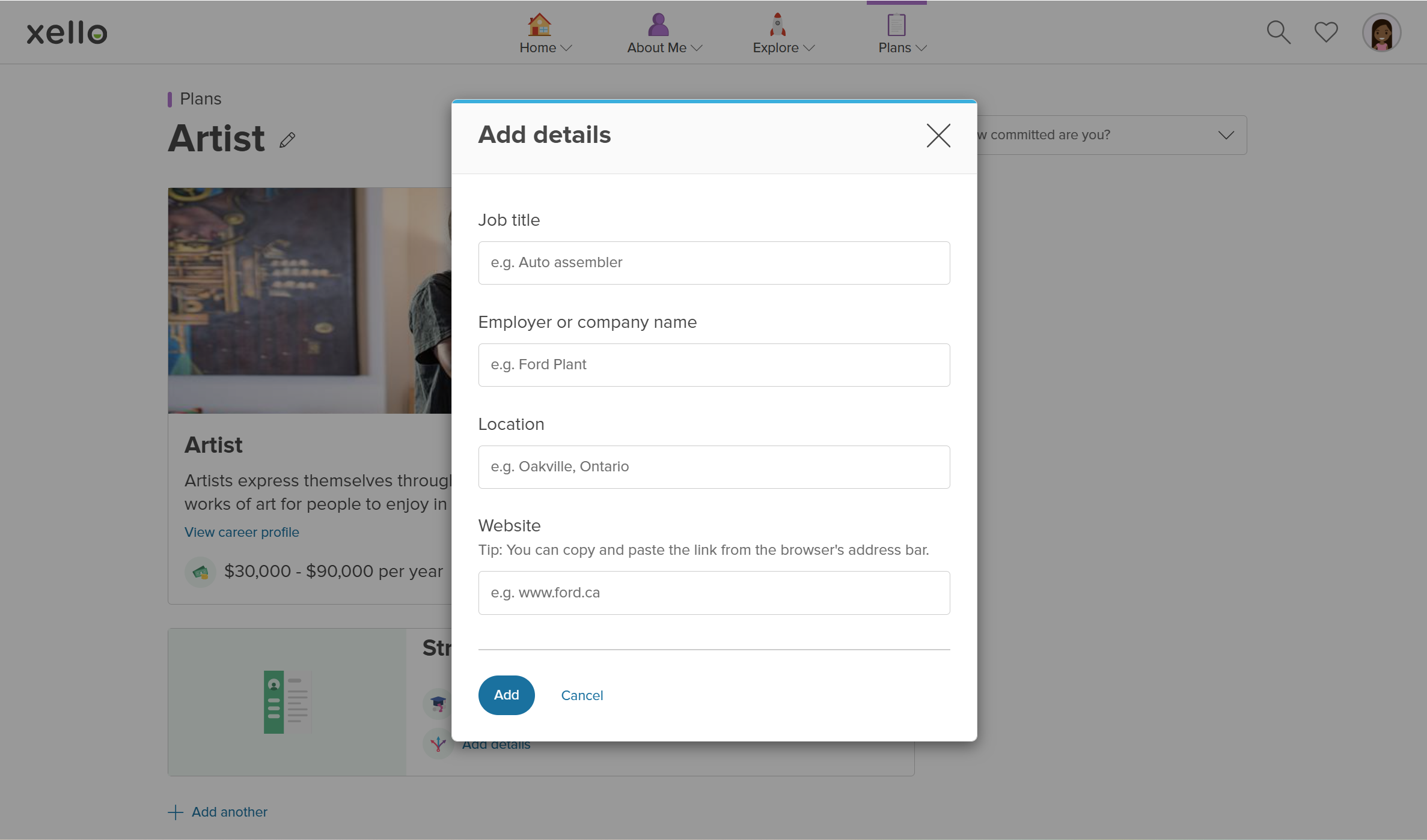 Students and Plans in Xello