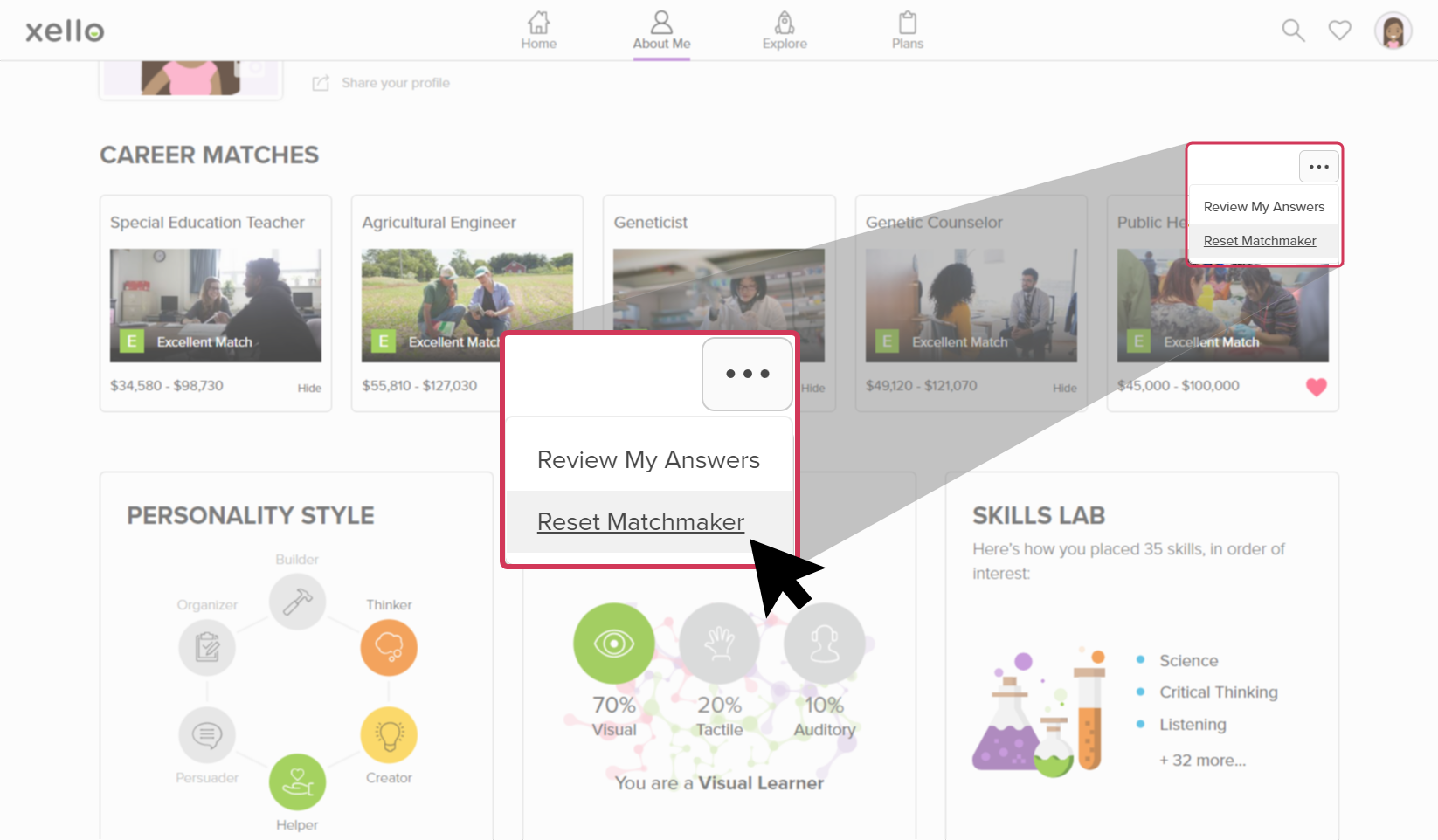 Students and the Matchmaker Assessment