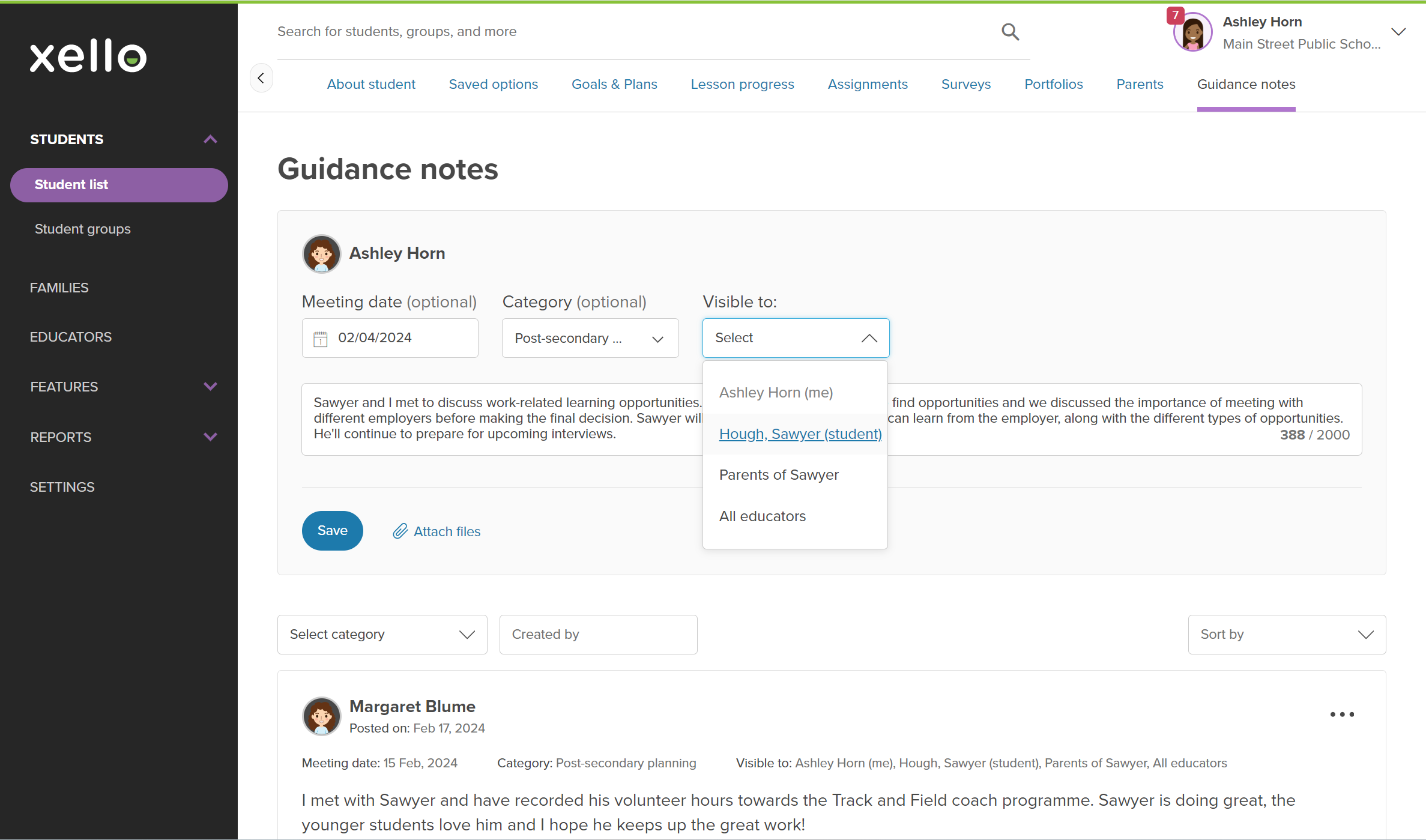 Add a guidance note