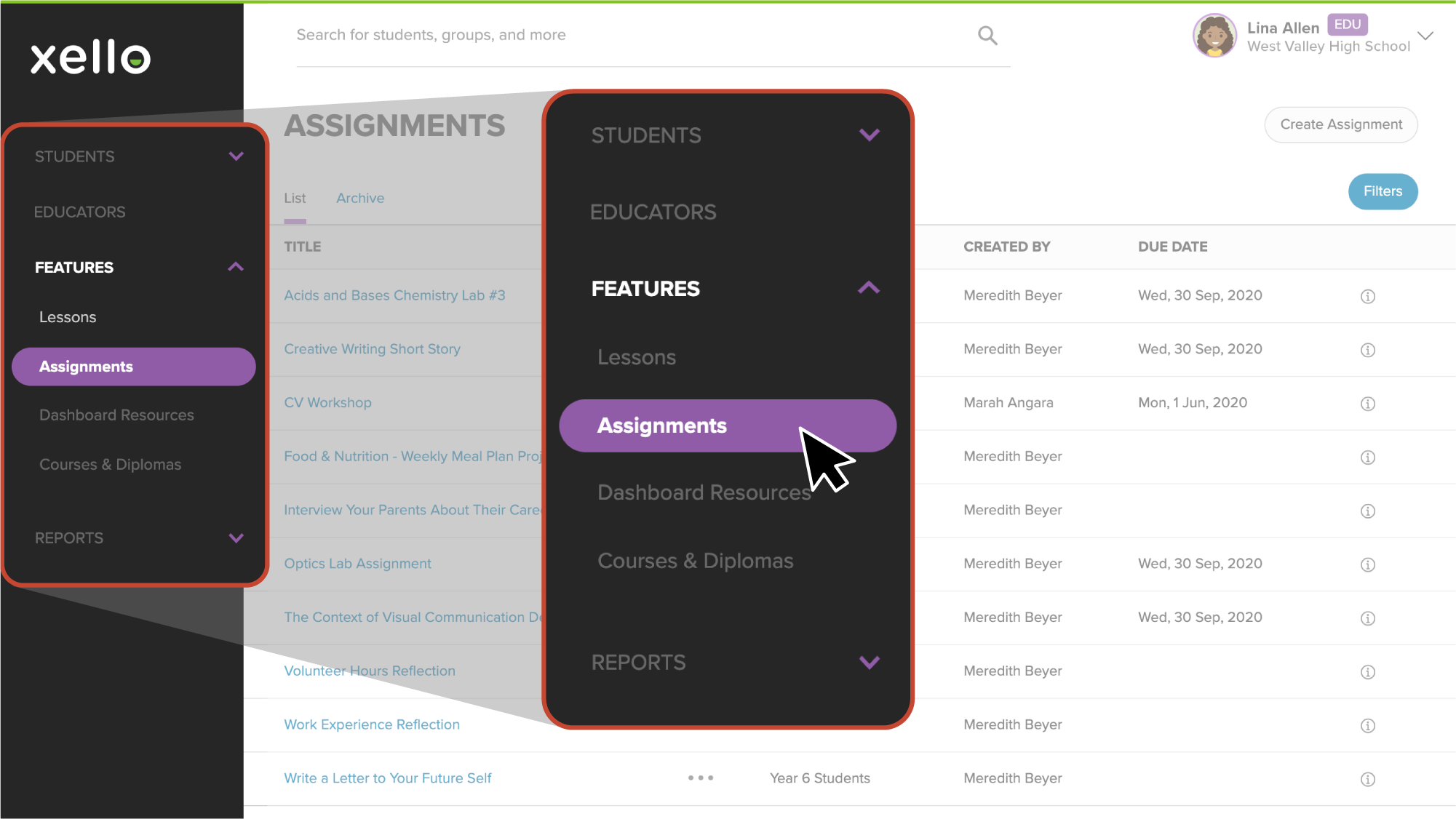 Create and edit an assignment