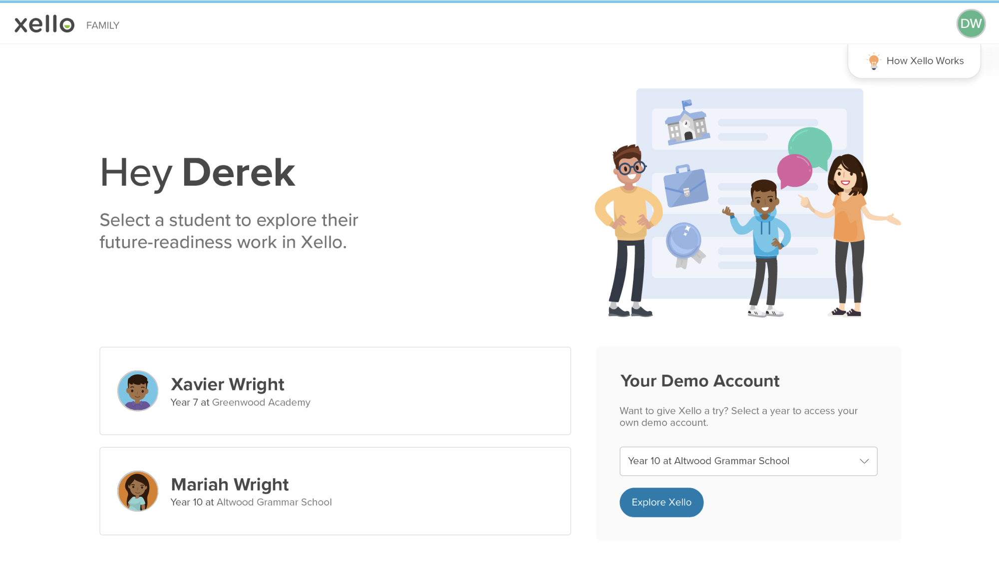 Welcome families to Xello