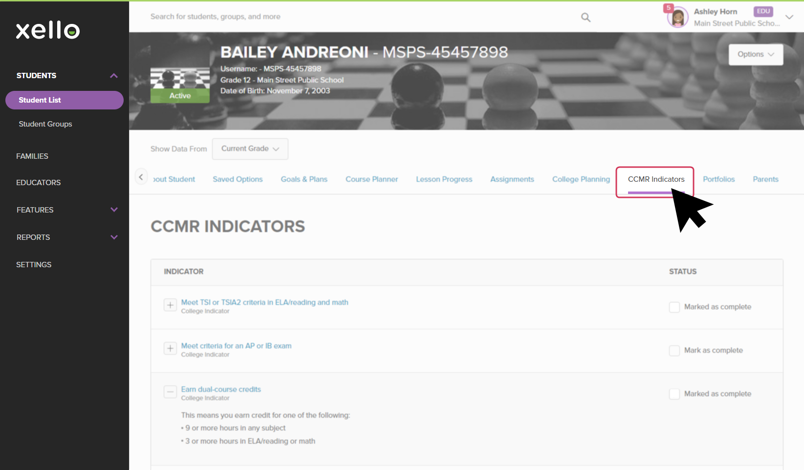 Tracking CCMR Indicators for Texas Schools