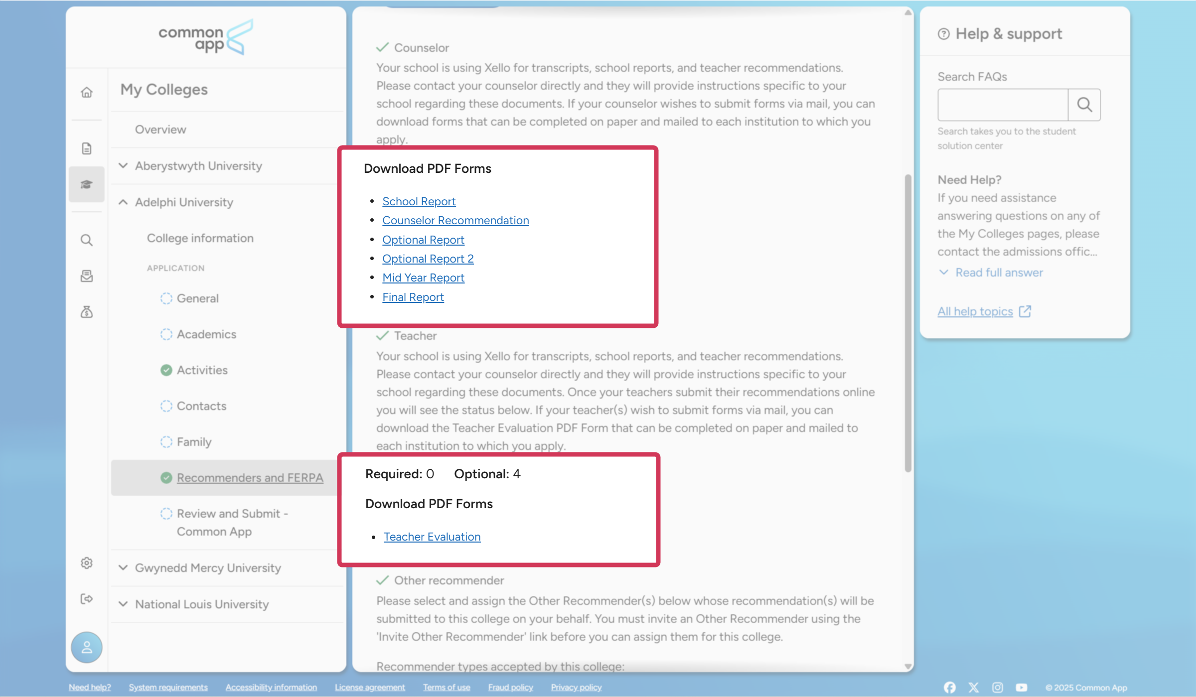 FAQ and troubleshooting with Common App