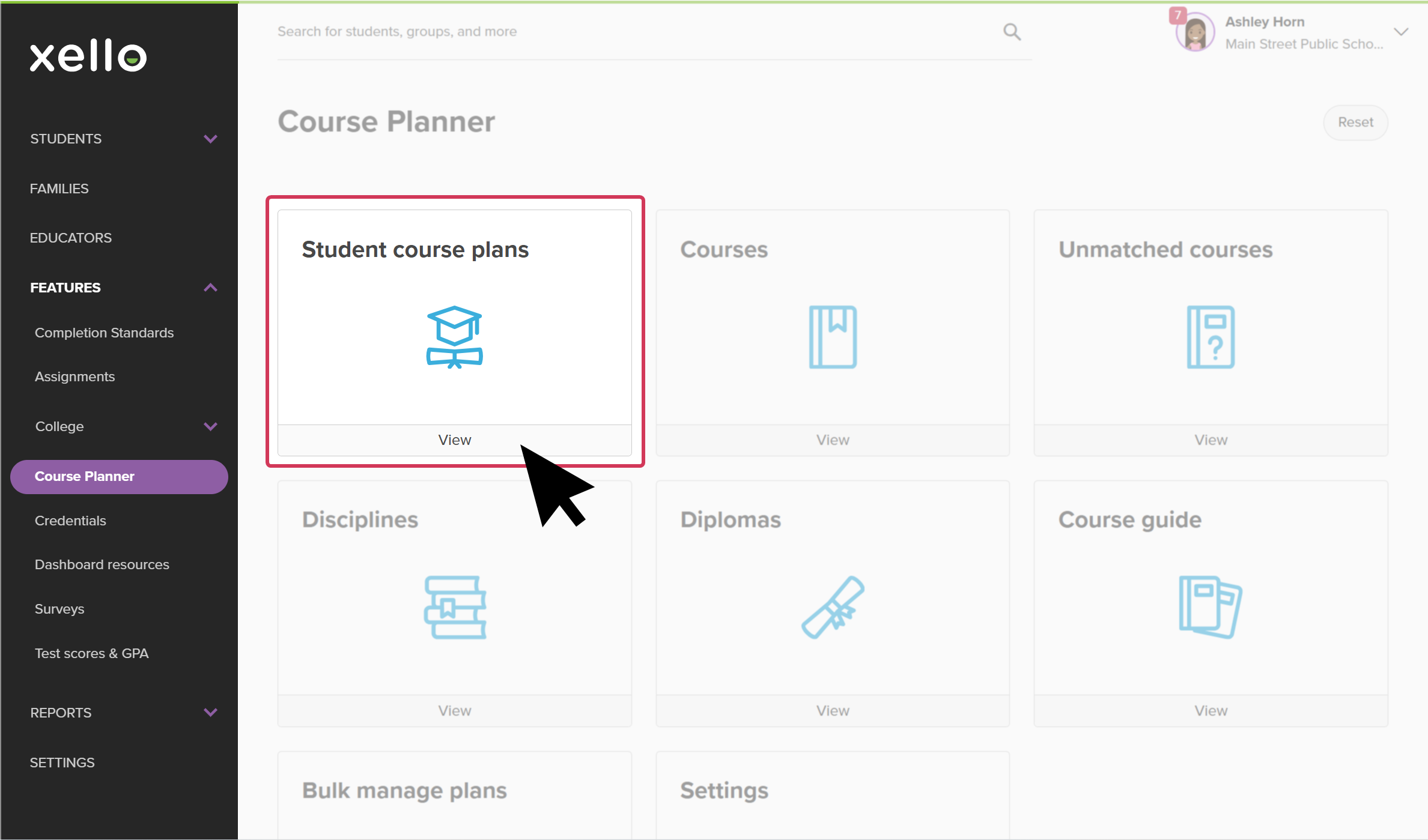 View student course plans