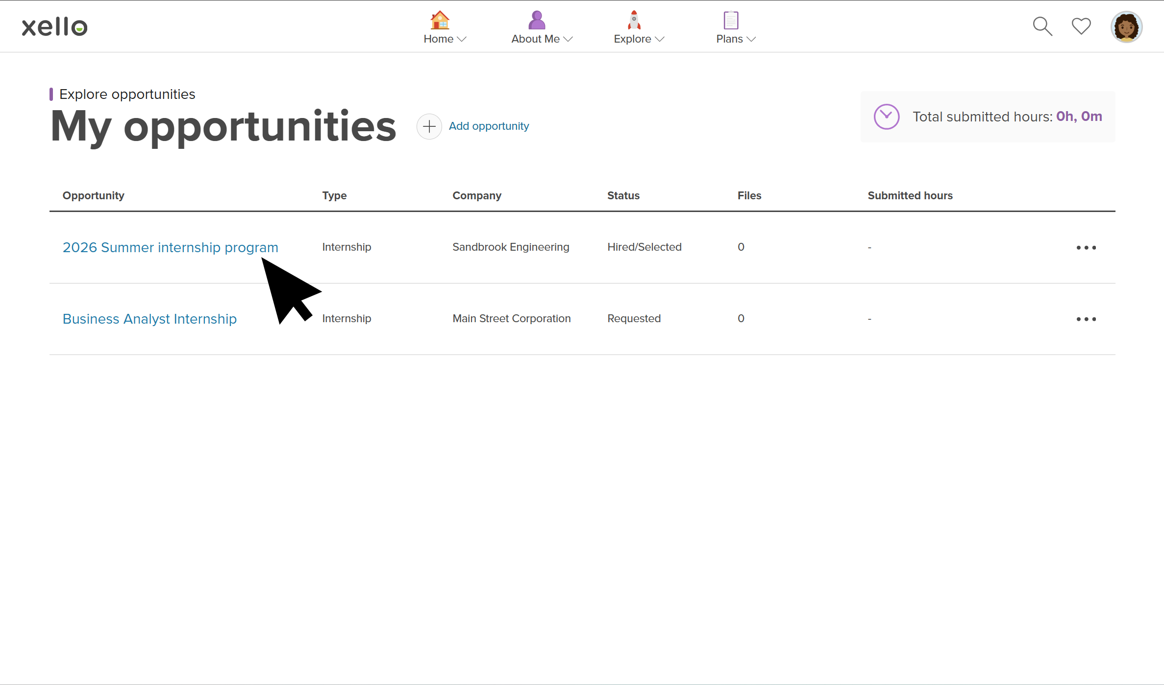 How students track opportunities