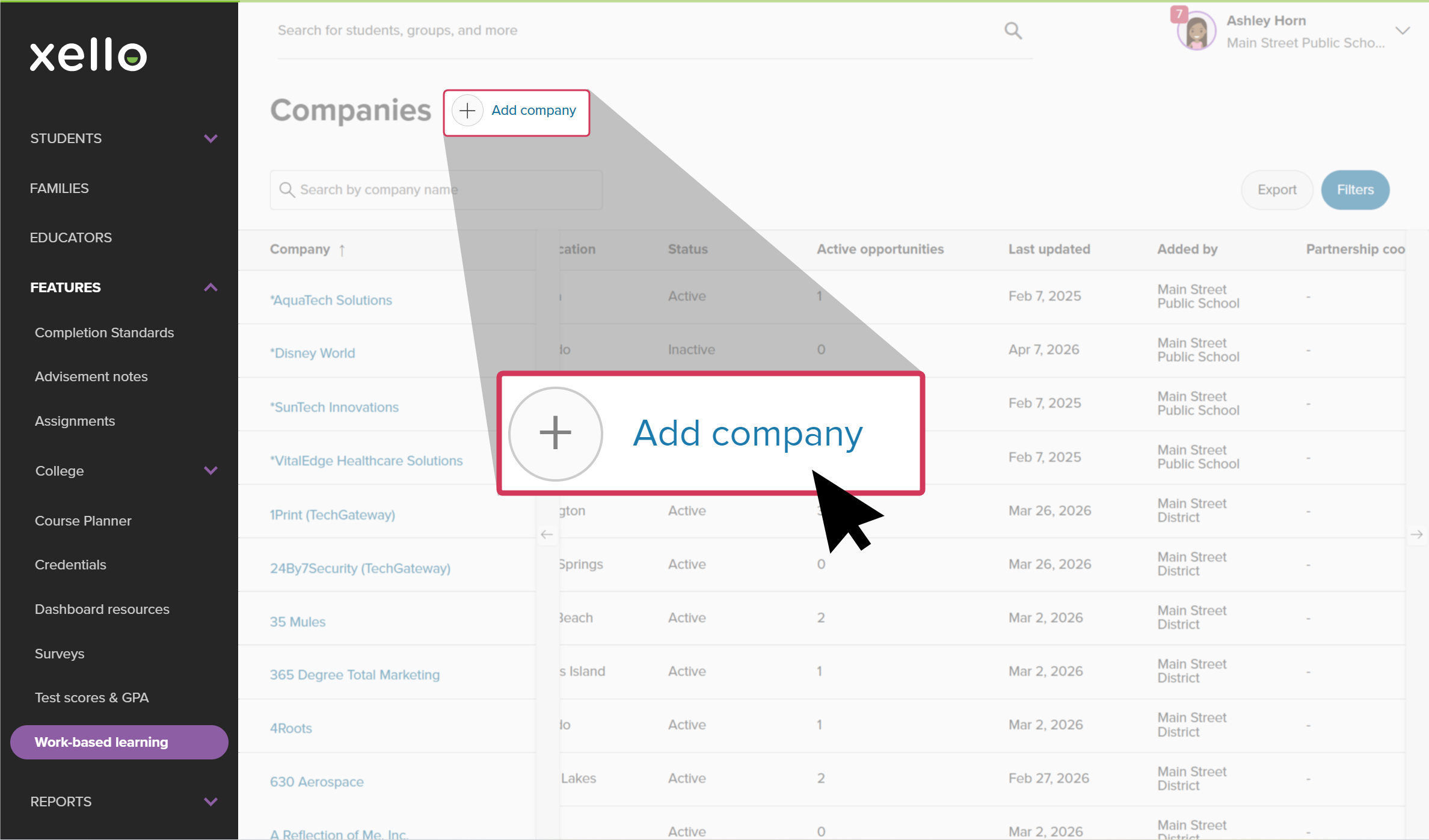 Add Companies, contacts, and opportunities
